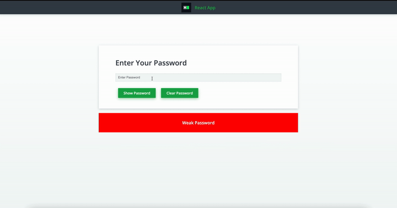 Password Checker: A Password Checker built with React Password Checker: A Password Checker built with React